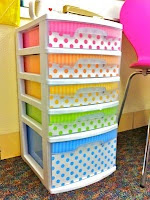 Clear-Plastic-Drawers-decorate - The Applicious Teacher