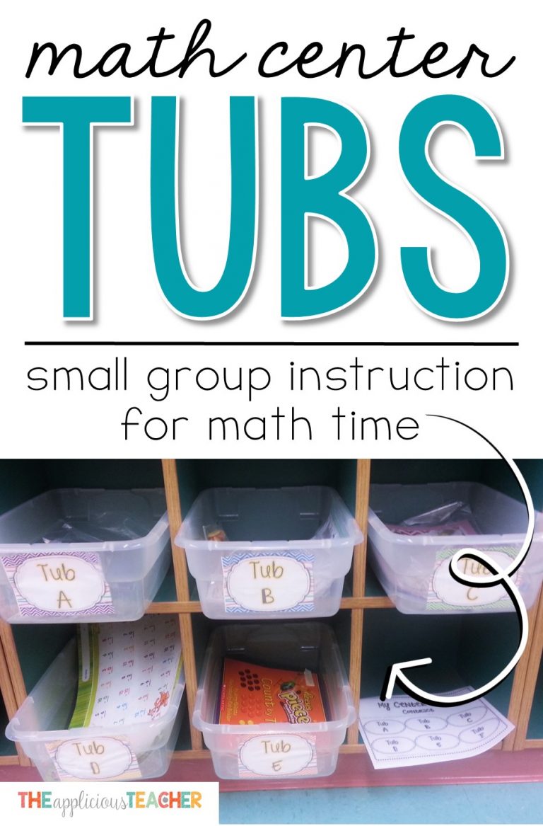 Math Center Tubs- Small Group Instruction for Math Time
