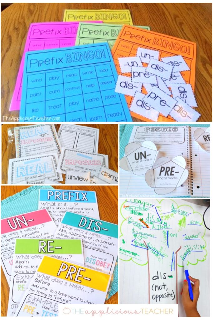 Prefix Activities - The Applicious Teacher