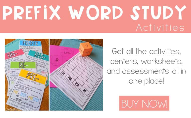 Prefix Activities for 3rd Grade: Wordy Study for Prefixes