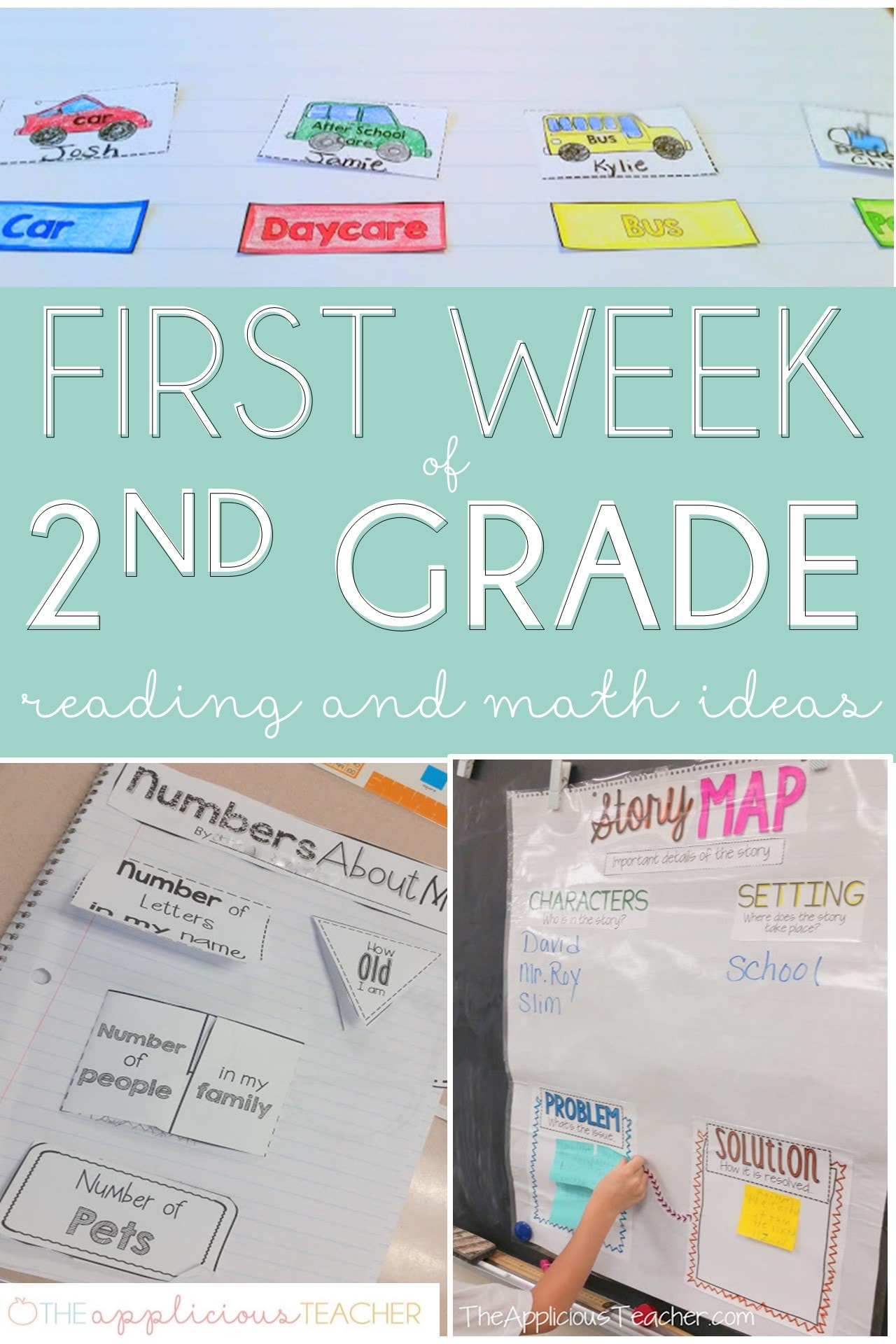 First week of second grade: Reading and Math activities