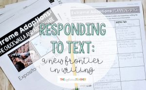 Responding to Text Writing Lesson Plans and Activities
