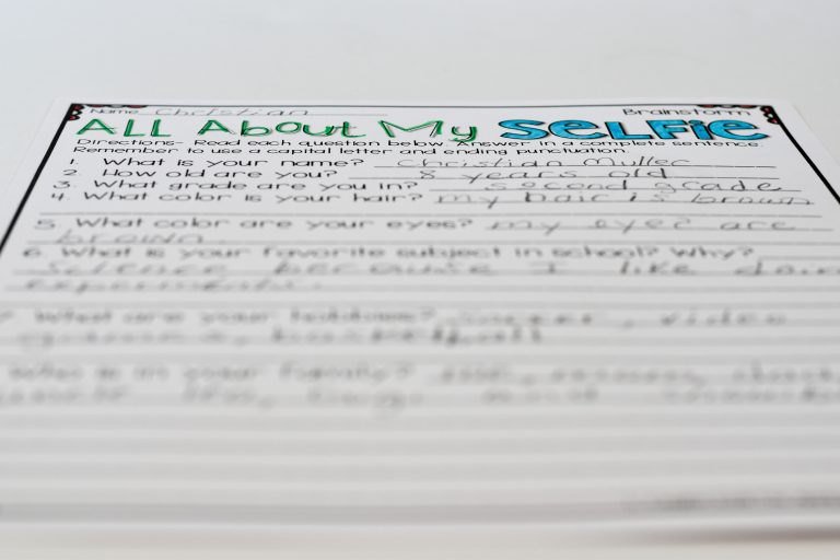 All About Me Writing: A Back to School Writing and Craft