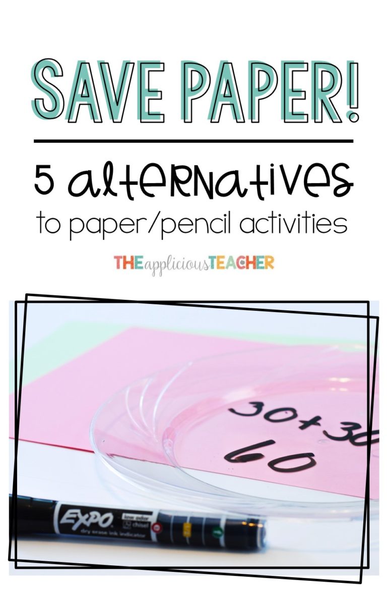 Save the Paper: 5 Alternatives for Paper and Pencil Activities - The ...