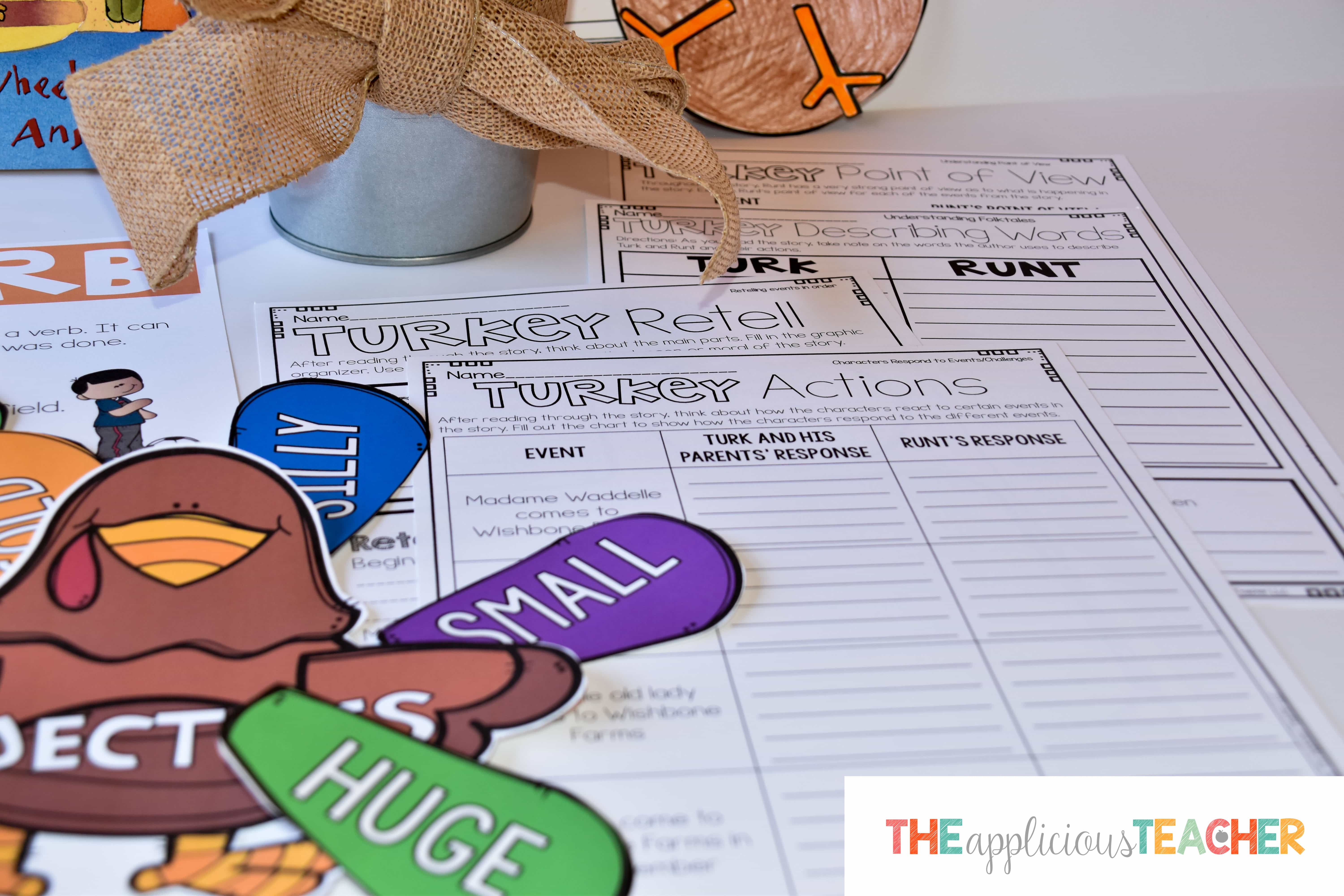 Turk and Runt Close Reading Activities for Thanksgiving