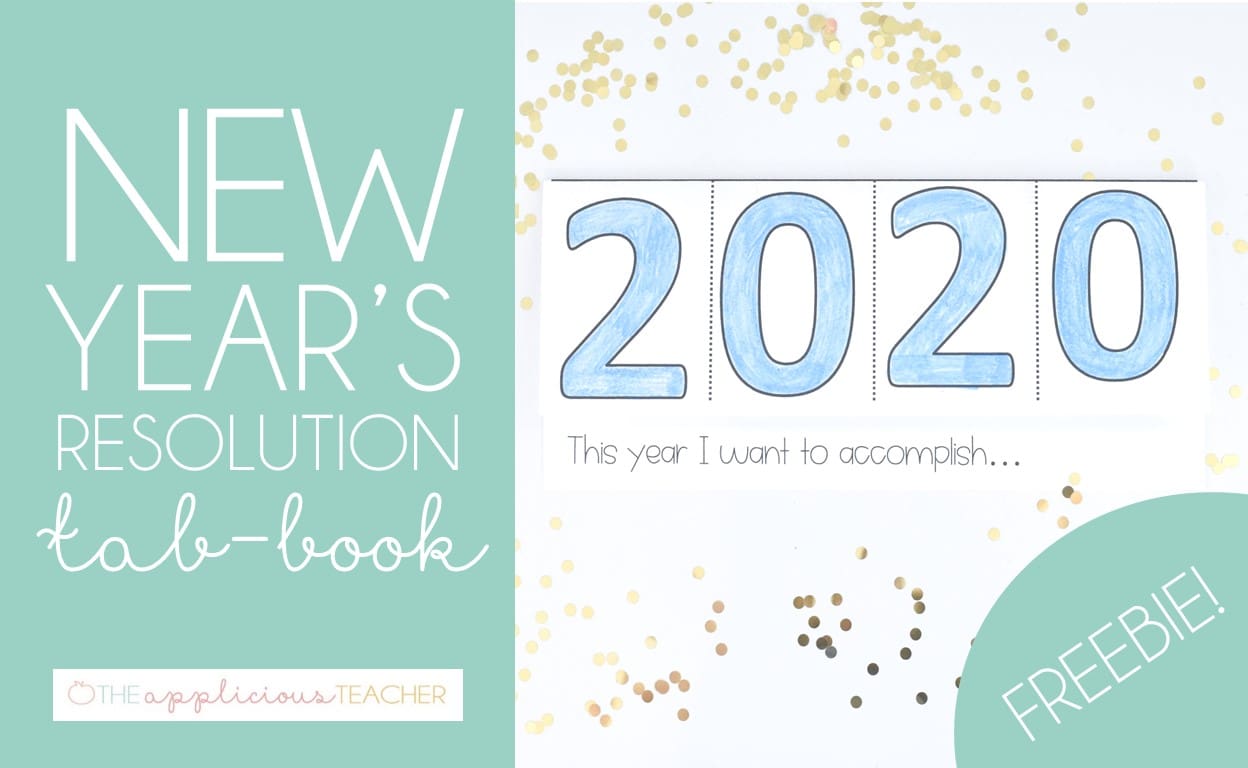 New Years resolutions freebie 2020 - The Applicious Teacher