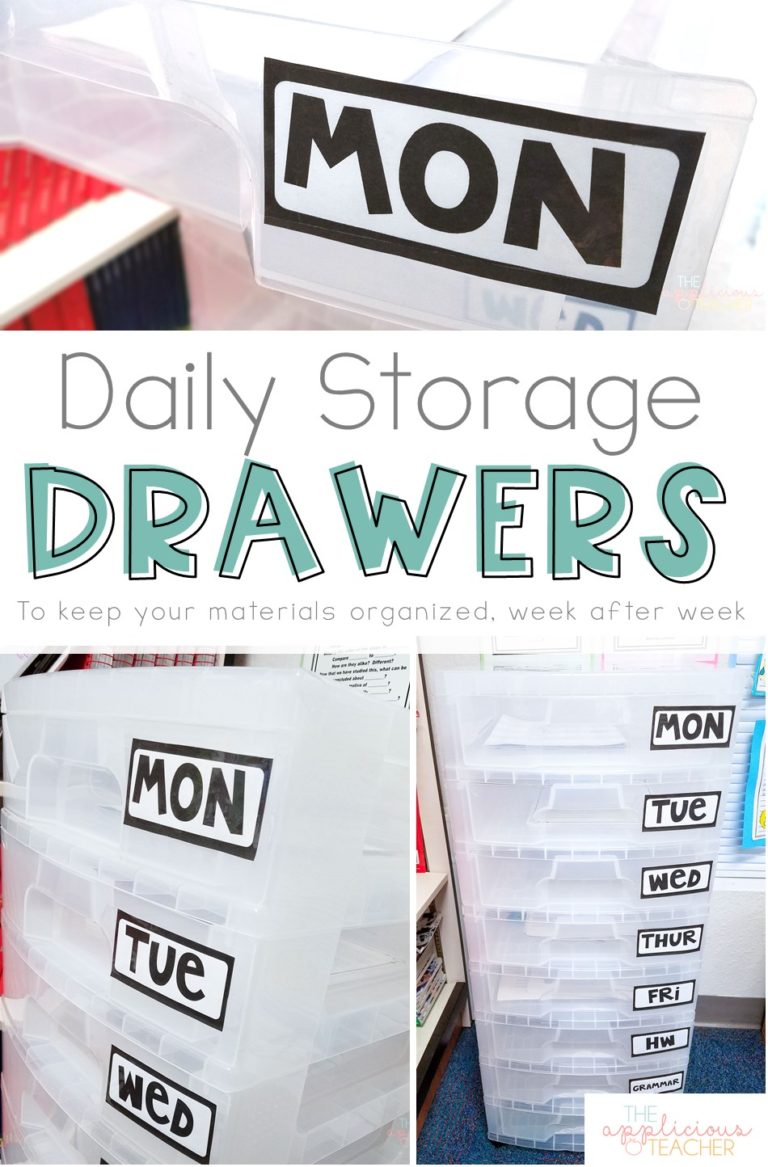 Organizing Your Weekly Lesson Plans: Weekly Drawer Organizer - The ...