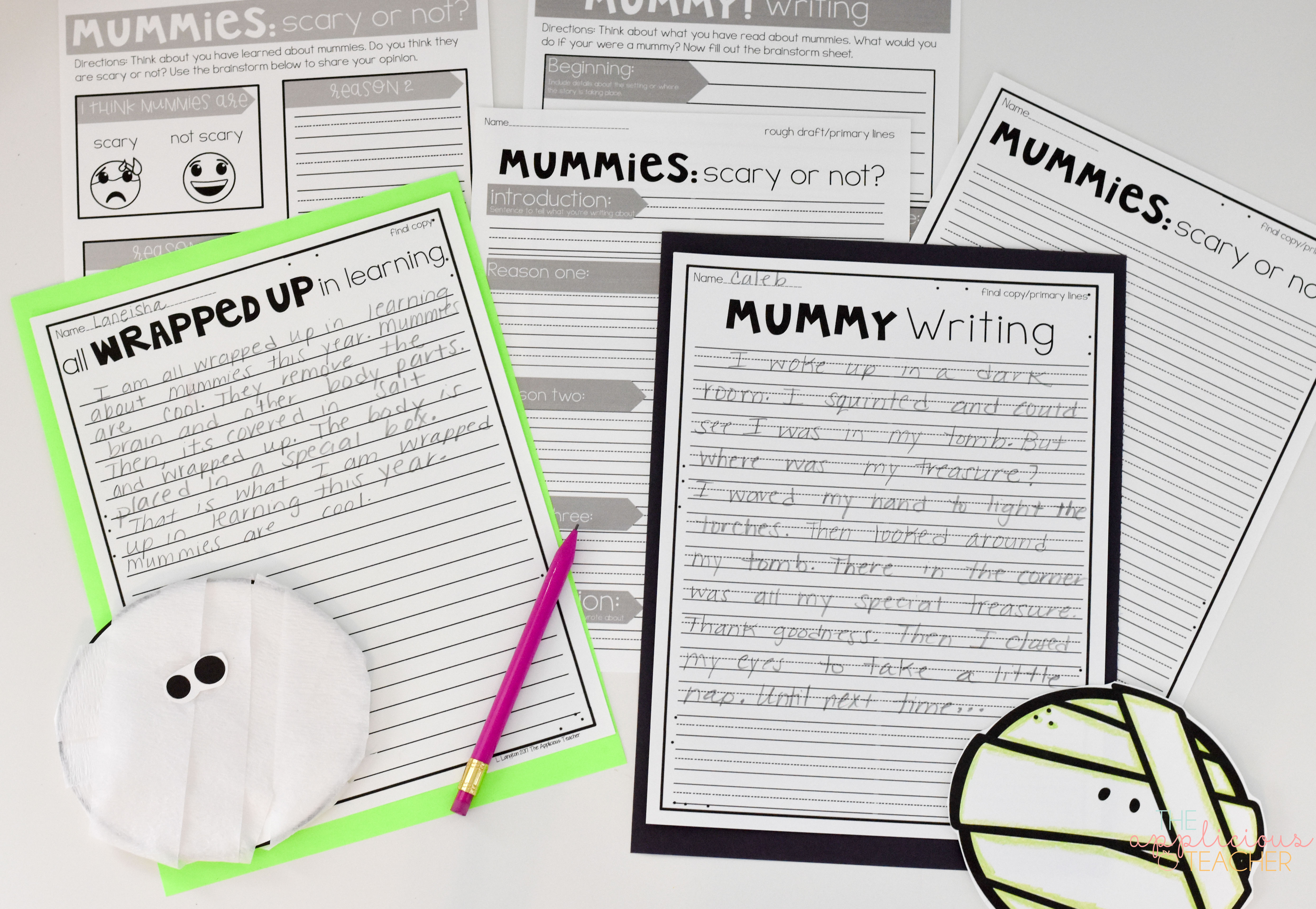 Halloween Mummy Writing Activity - The Applicious Teacher
