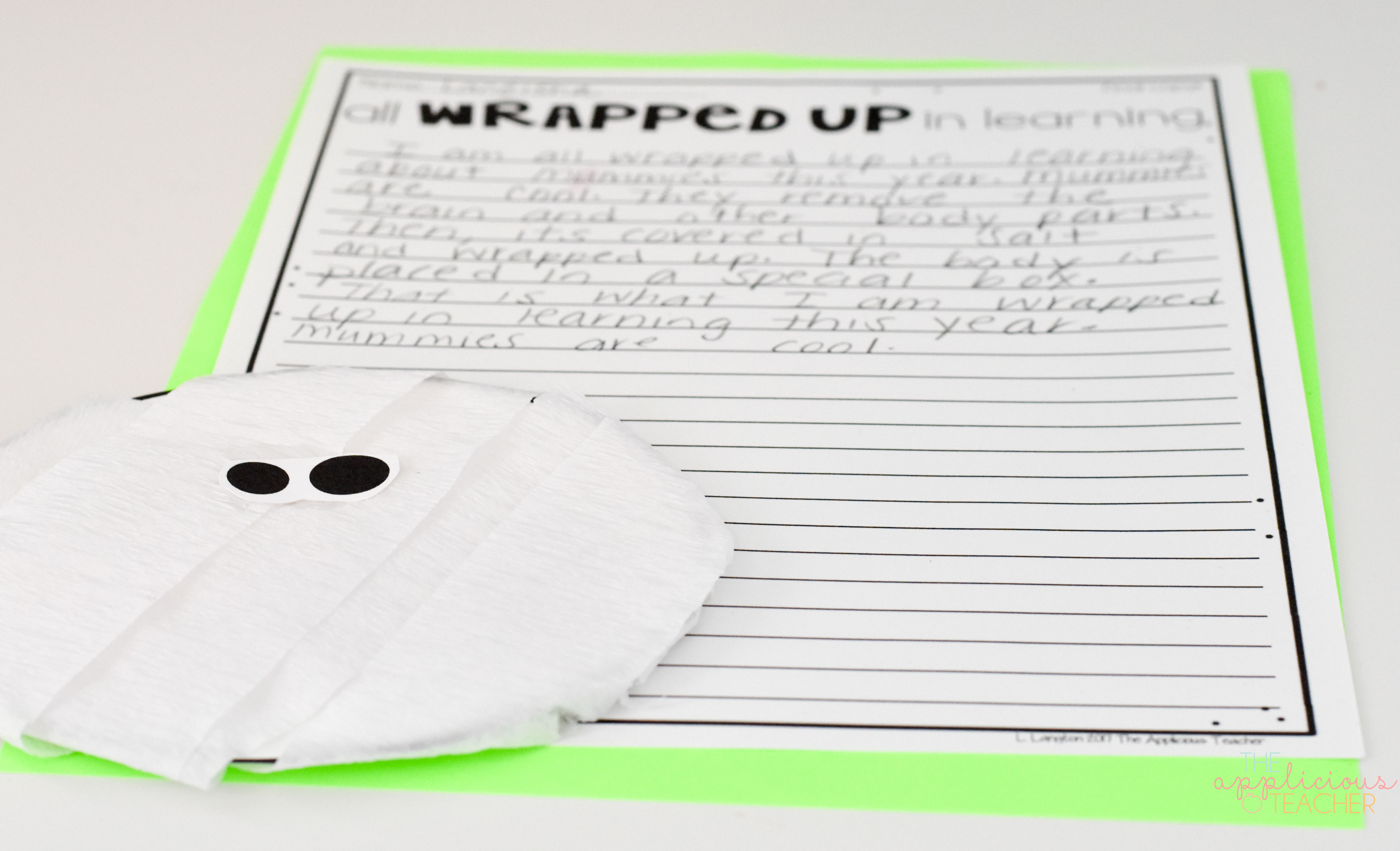 Halloween Mummy Writing Activity - The Applicious Teacher