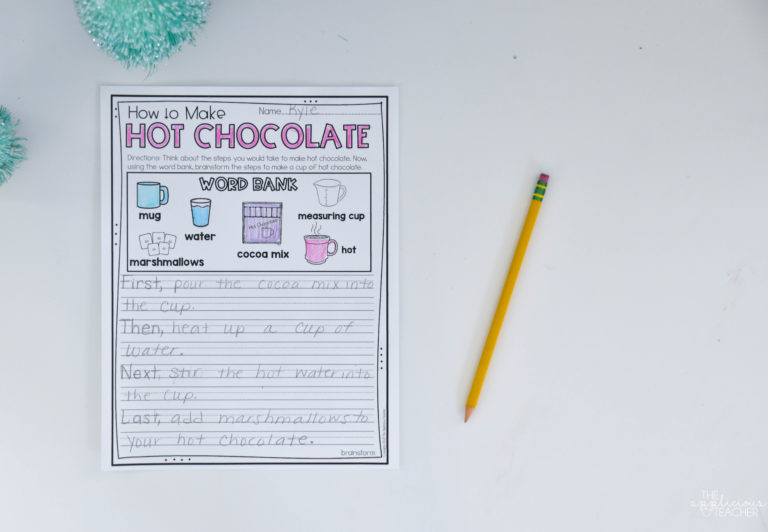 How to Writing: How to Make Hot Chocolate Writing Activity and Craft ...