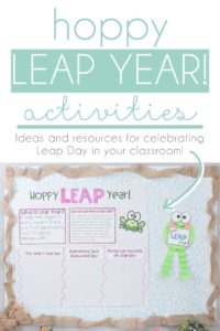 Hoppy Leap Year: Easy Leap Day Activity - The Applicious Teacher