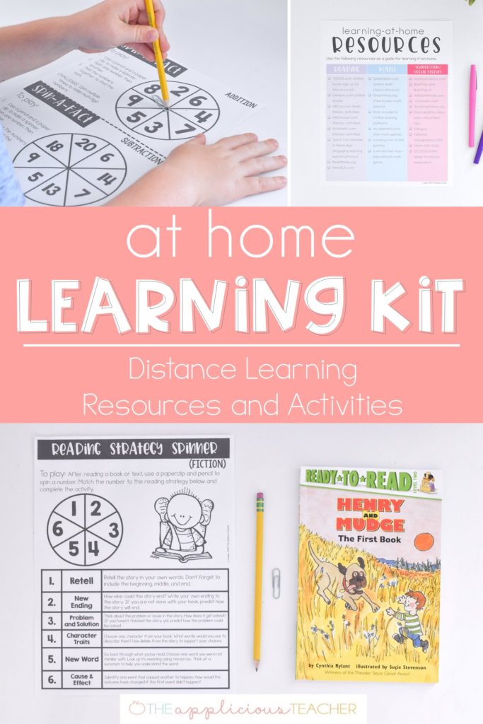Learning from Home Kit pin - The Applicious Teacher