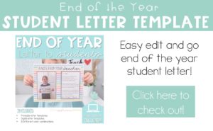 Easy End of Year Student Letter Gifts - The Applicious Teacher