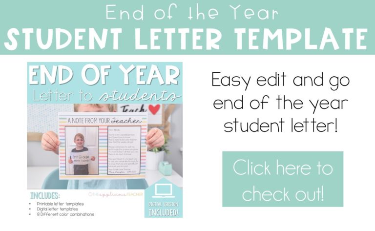 Easy End of Year Student Letter Gifts - The Applicious Teacher