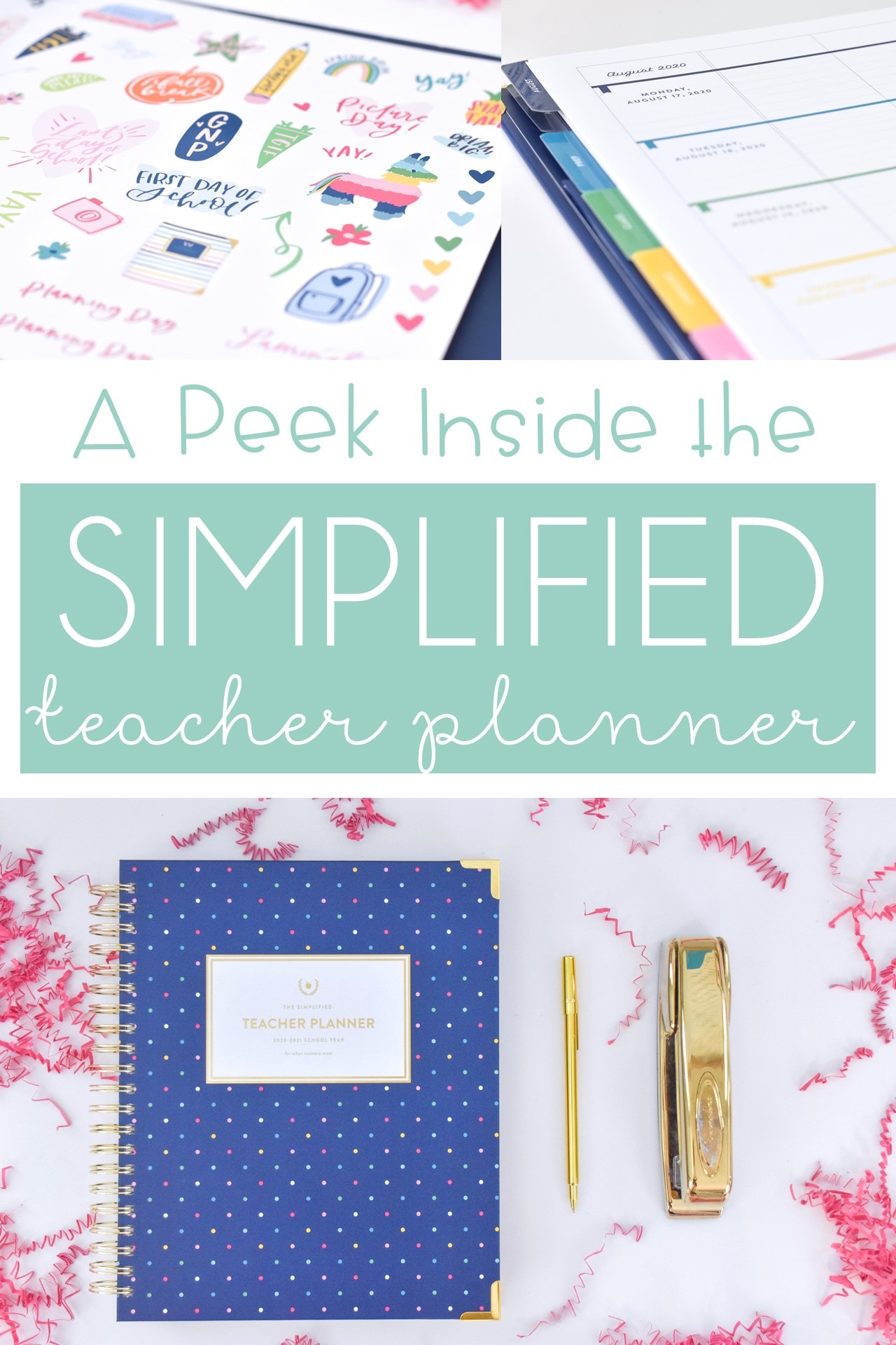 Simplified Teacher Planner Pin 2 - The Applicious Teacher