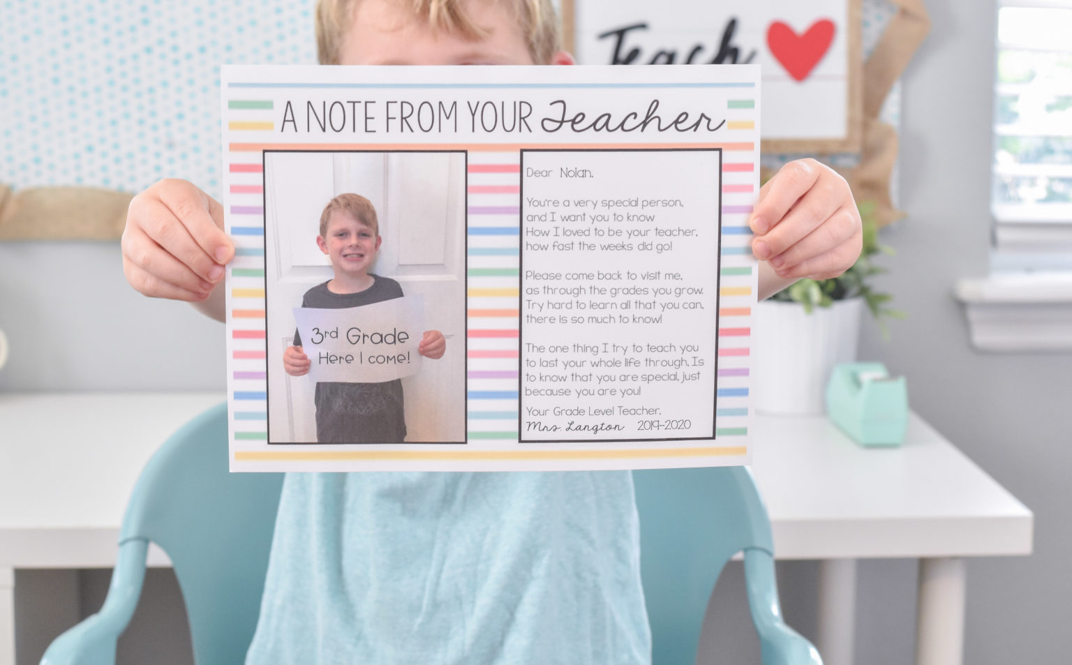 Easy End of Year Student Letter Gifts - The Applicious Teacher