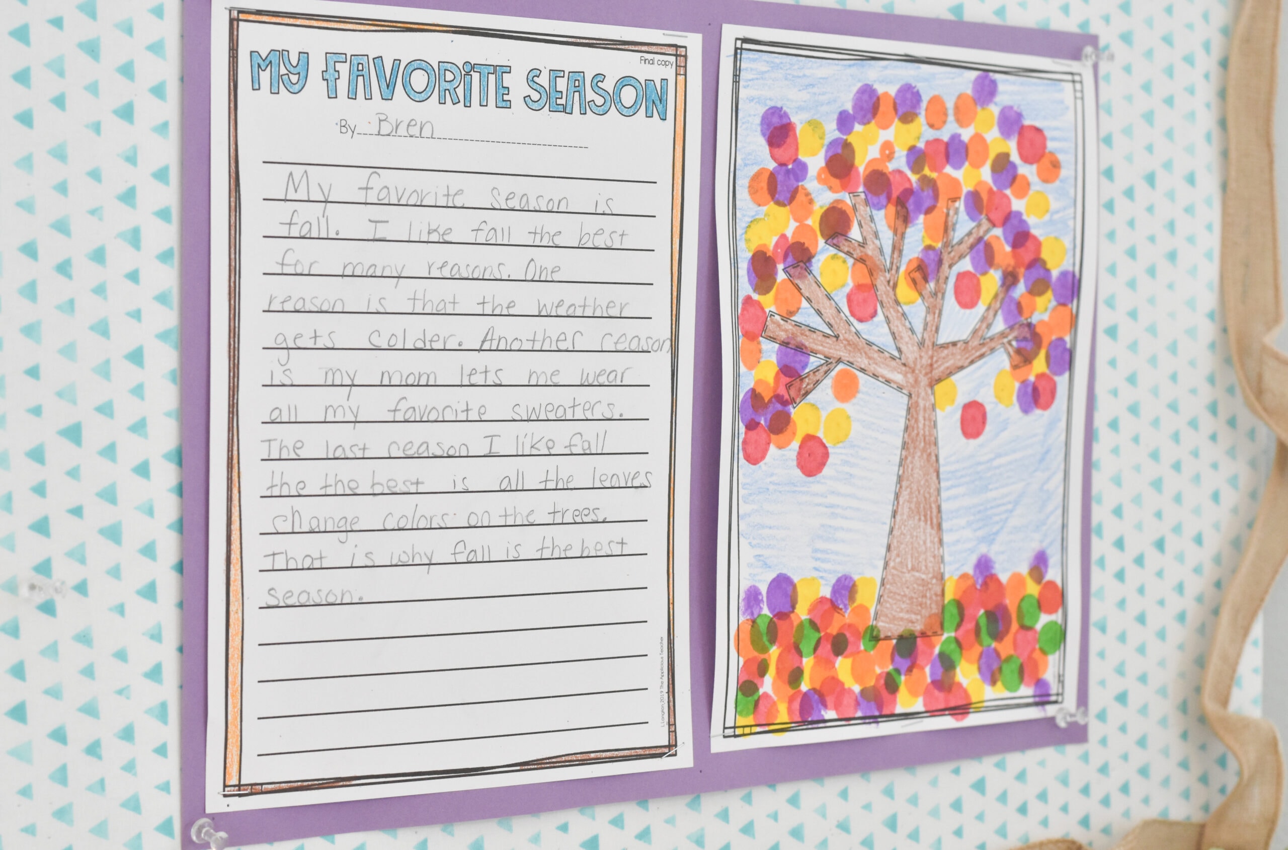 2nd Grade Opinion Writing: My Favorite Season - The Applicious Teacher