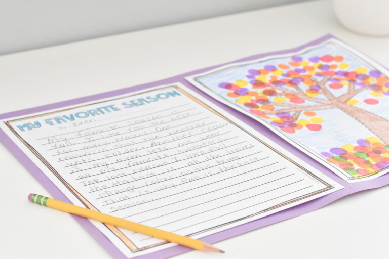 2nd Grade Opinion Writing: My Favorite Season - The Applicious Teacher