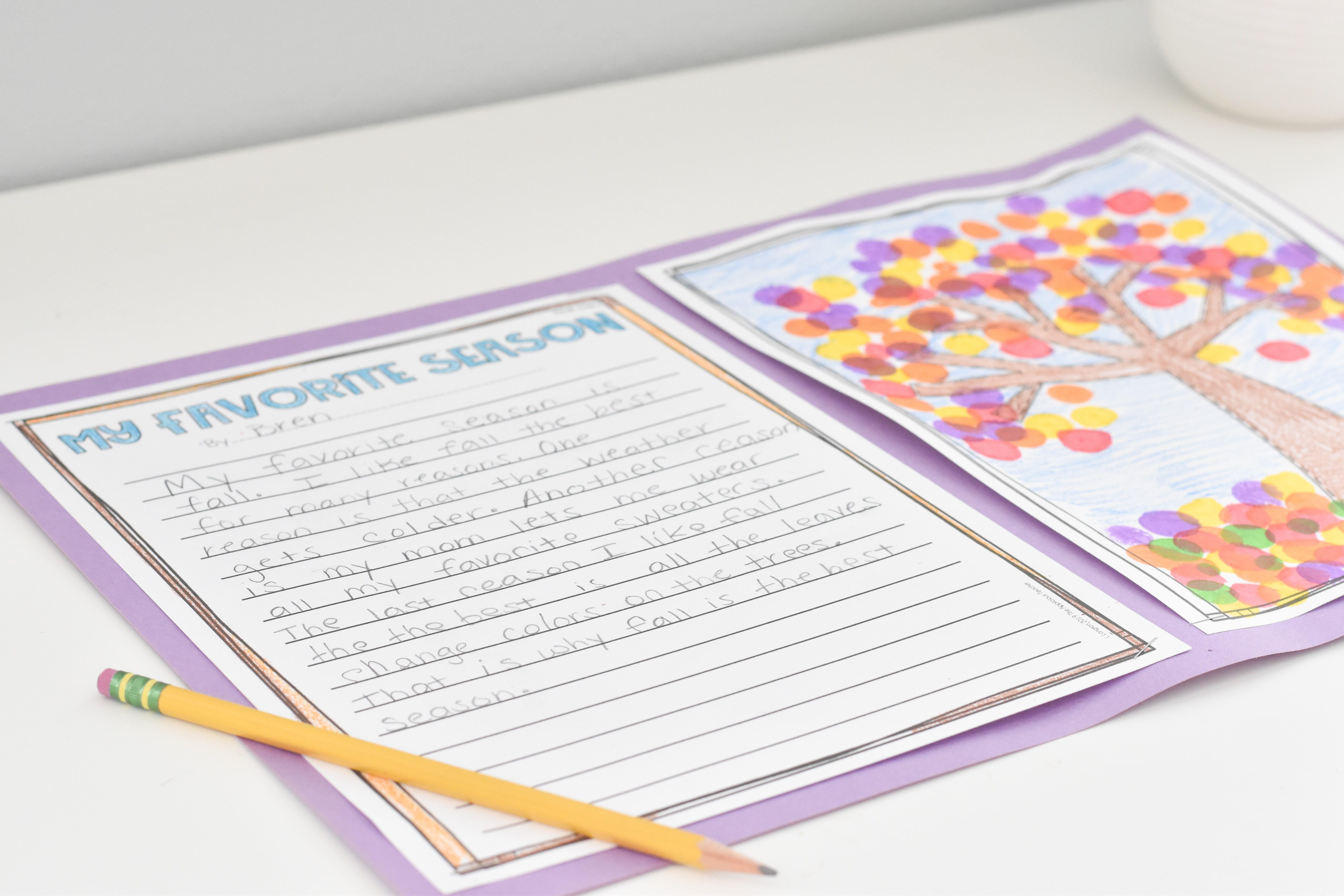 2nd Grade Opinion Writing: My Favorite Season - The Applicious Teacher