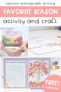 my favorite season opinion paragraph writing activity - The Applicious ...