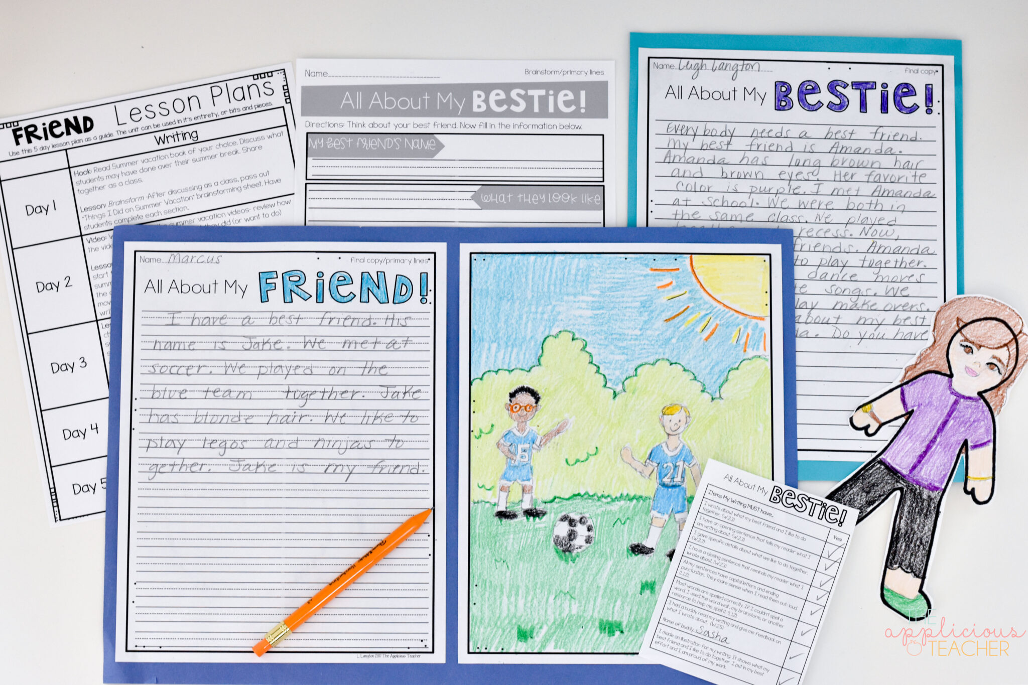 best friend writing We're Besties-15 - The Applicious Teacher