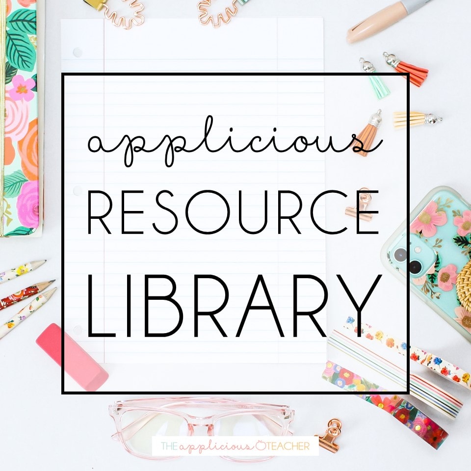 resource library 2 - The Applicious Teacher