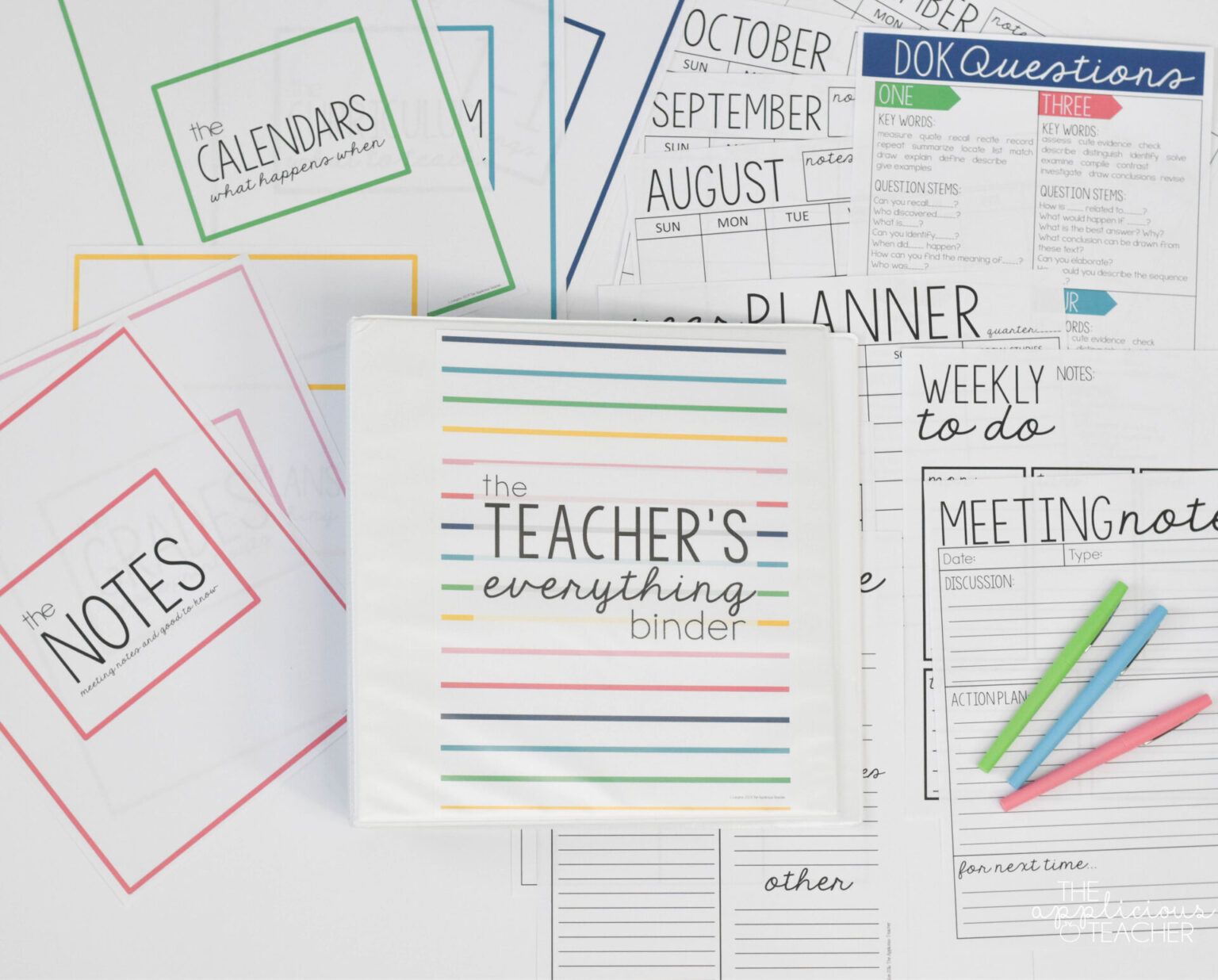Teacher Binder: The Teacher's Everything Binder Set and How You Can ...