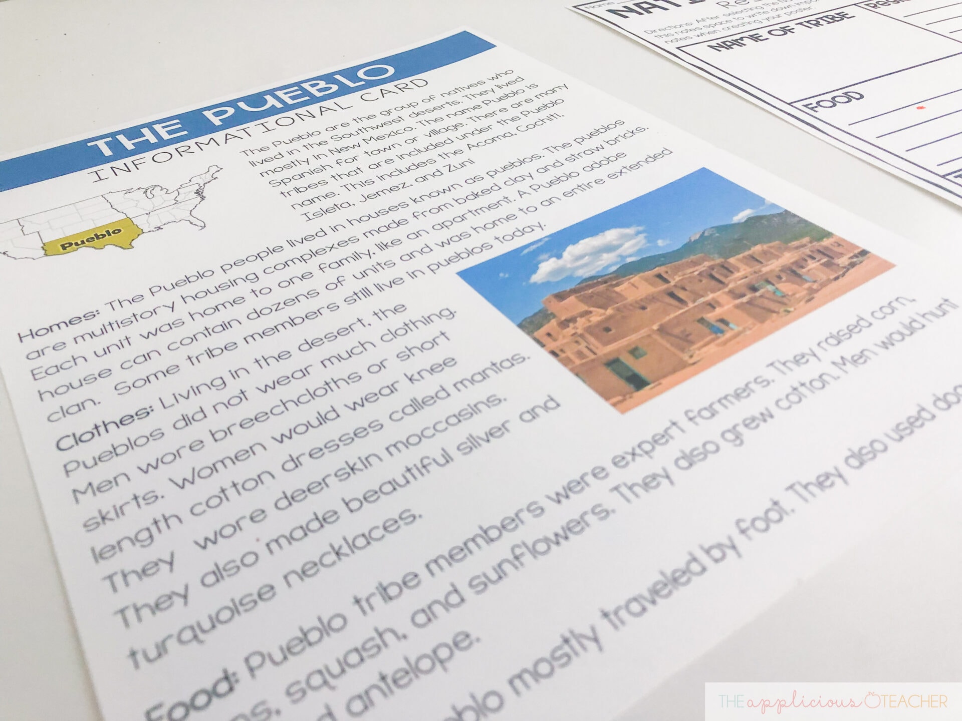 Native American Research Poster-04 - The Applicious Teacher