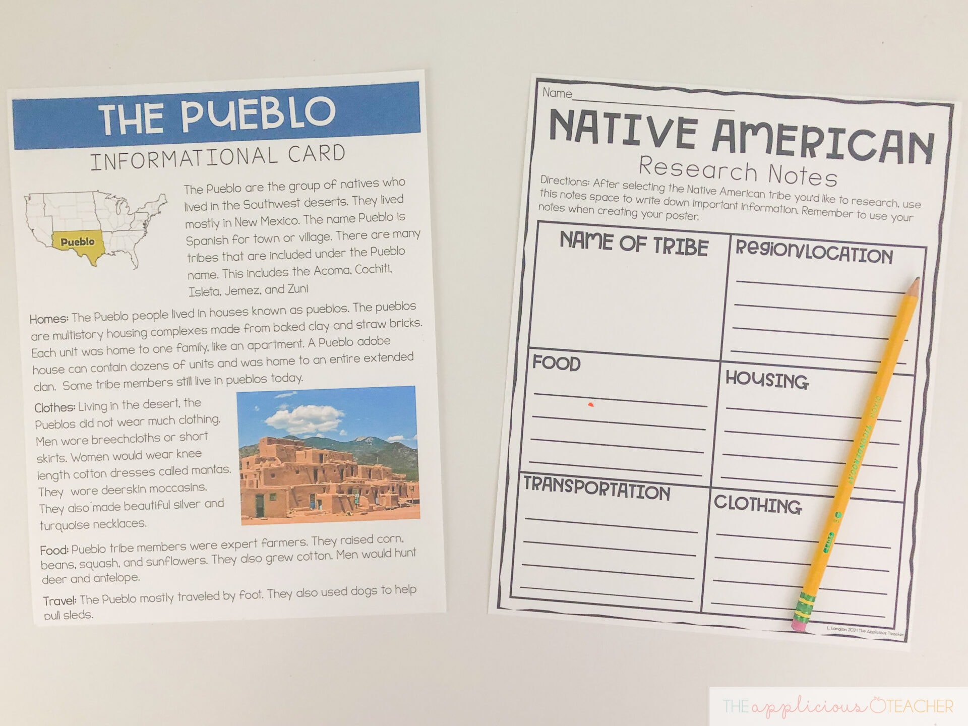 Native American Research Poster-05 - The Applicious Teacher