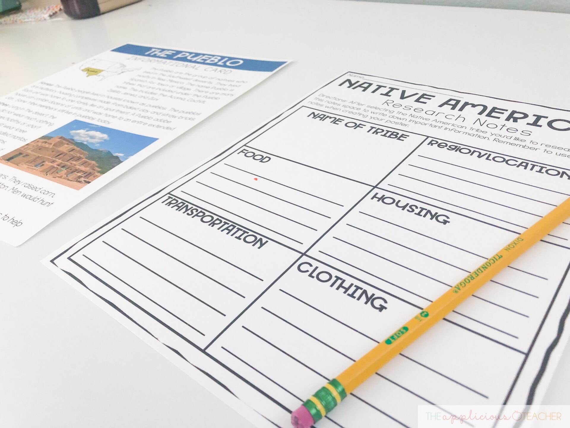 Native American Research Poster-06 - The Applicious Teacher