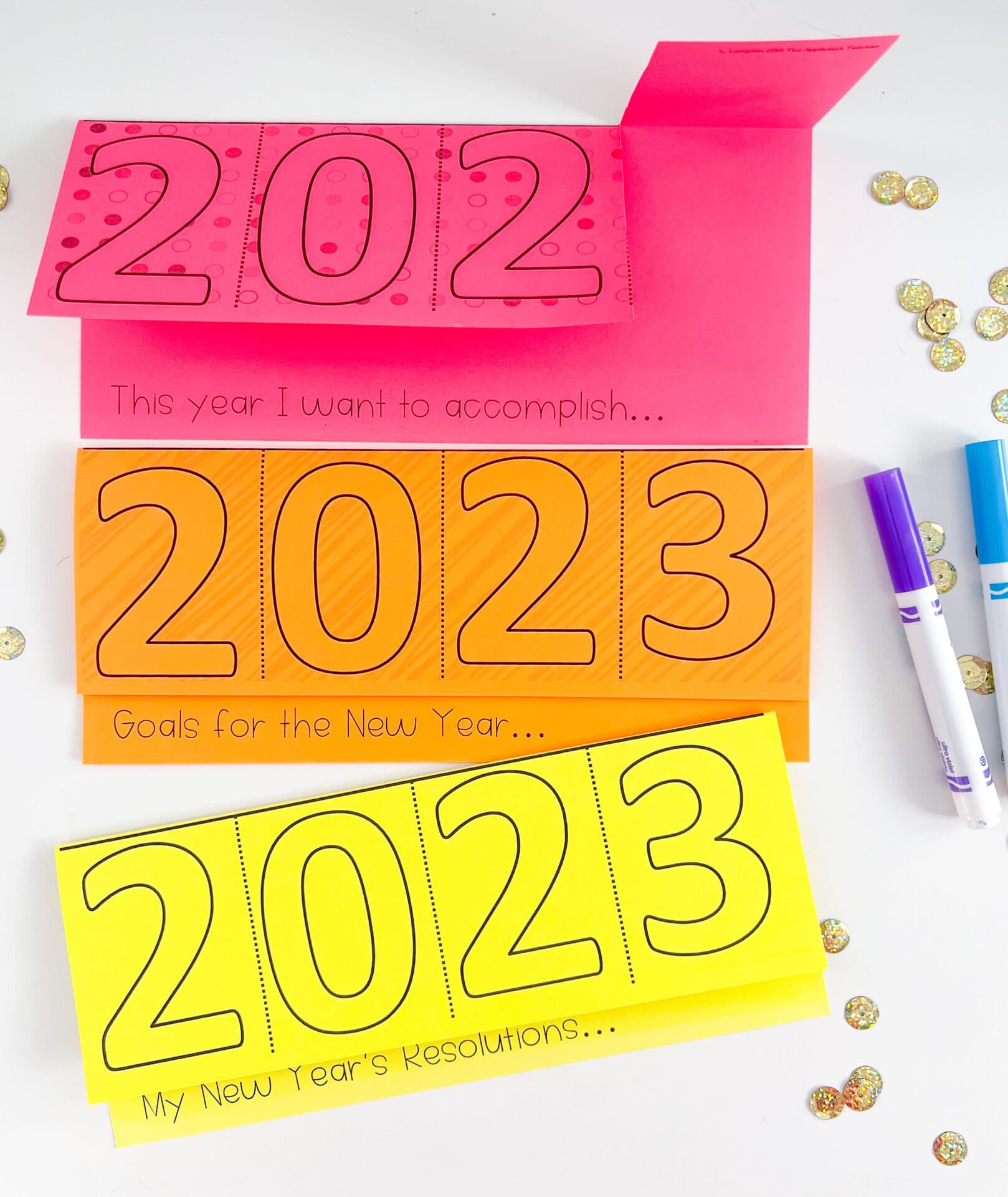 New Year's Resolutions Tab Book