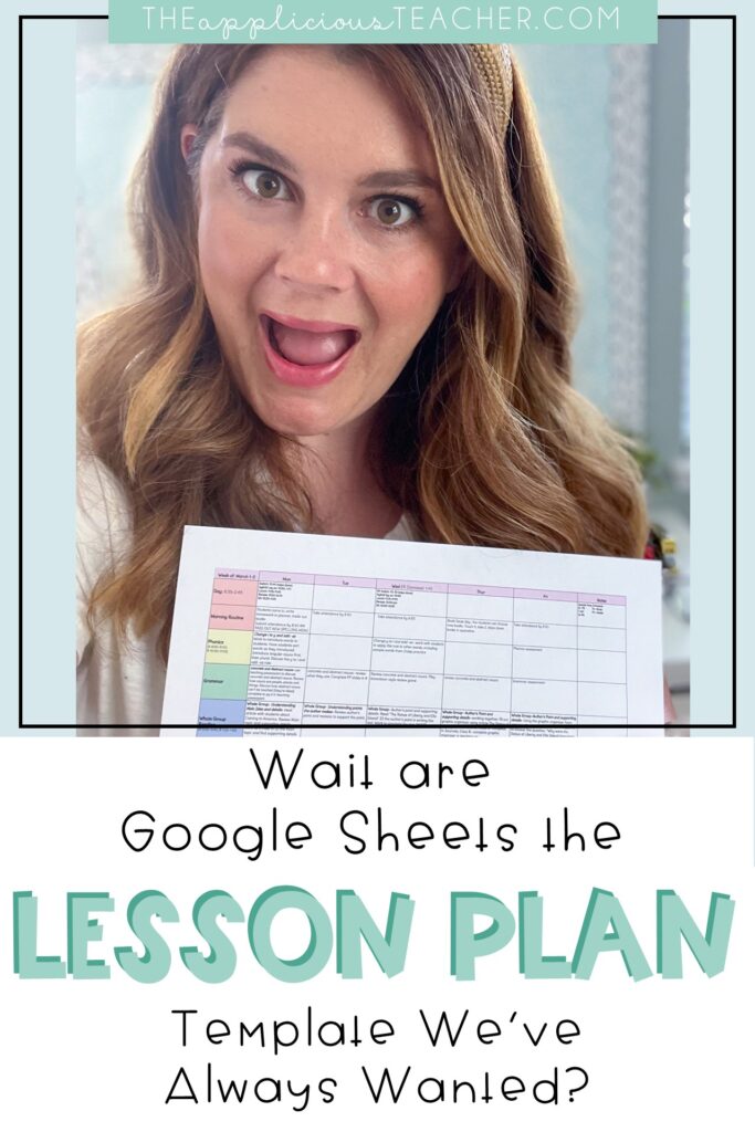 Lesson Planning With Google Sheets The Applicious Teacher