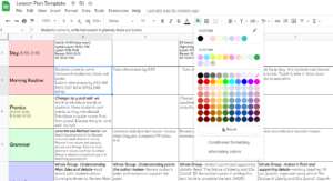 Lesson Planning with Google Sheets - The Applicious Teacher