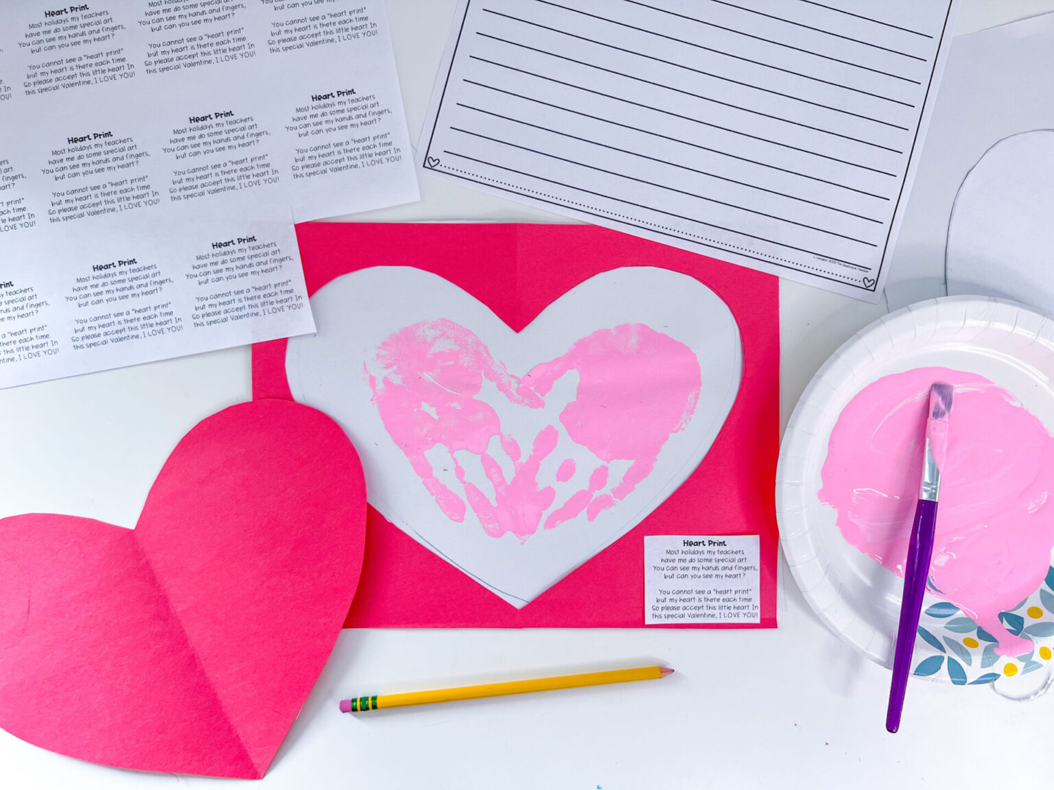 Easy Valentine's Day Craft: Heartprint Poem and Craft
