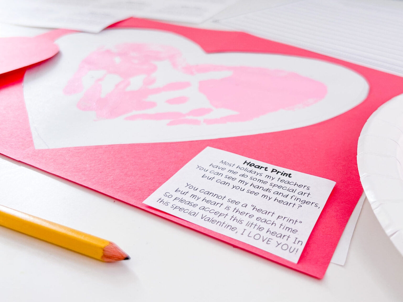 Easy Valentine's Day Craft: Heartprint Poem and Craft