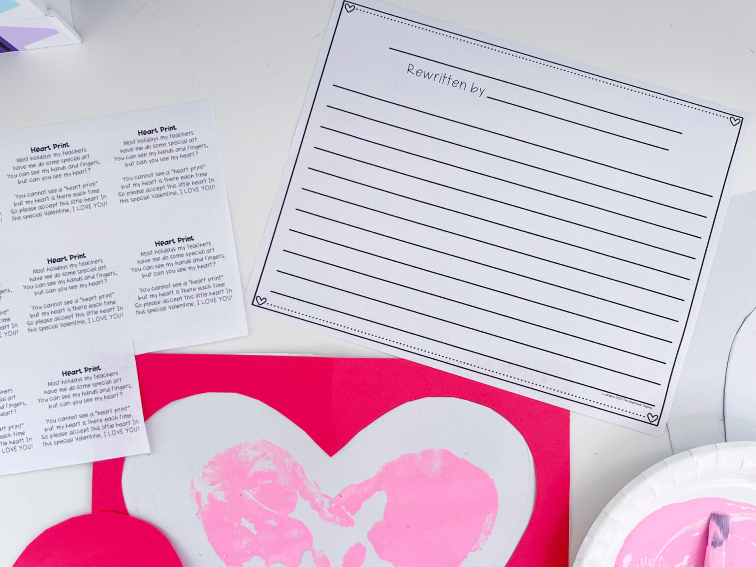 Easy Valentine's Day Craft: Heartprint Poem and Craft