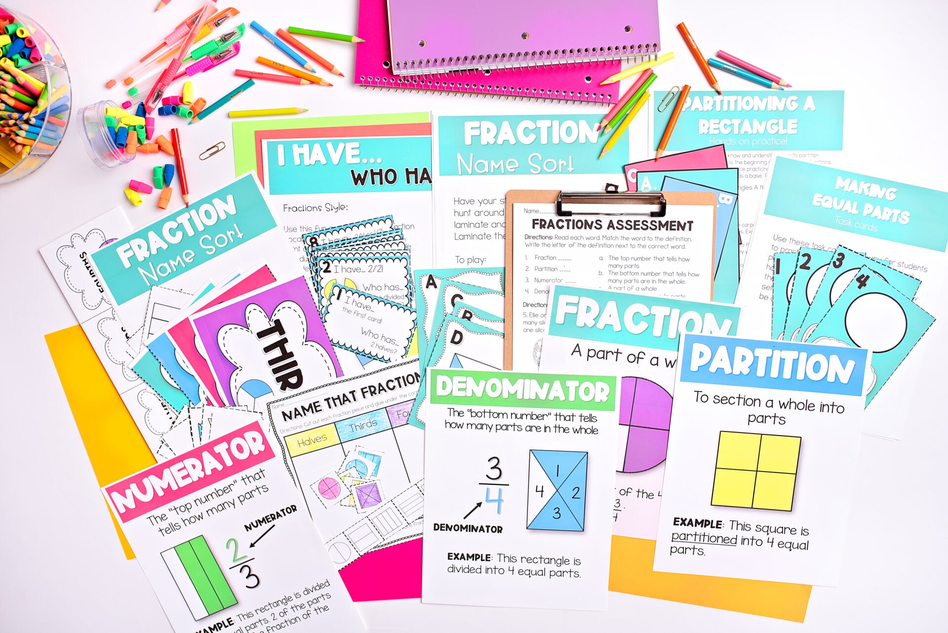 2nd grade fraction activities - The Applicious Teacher