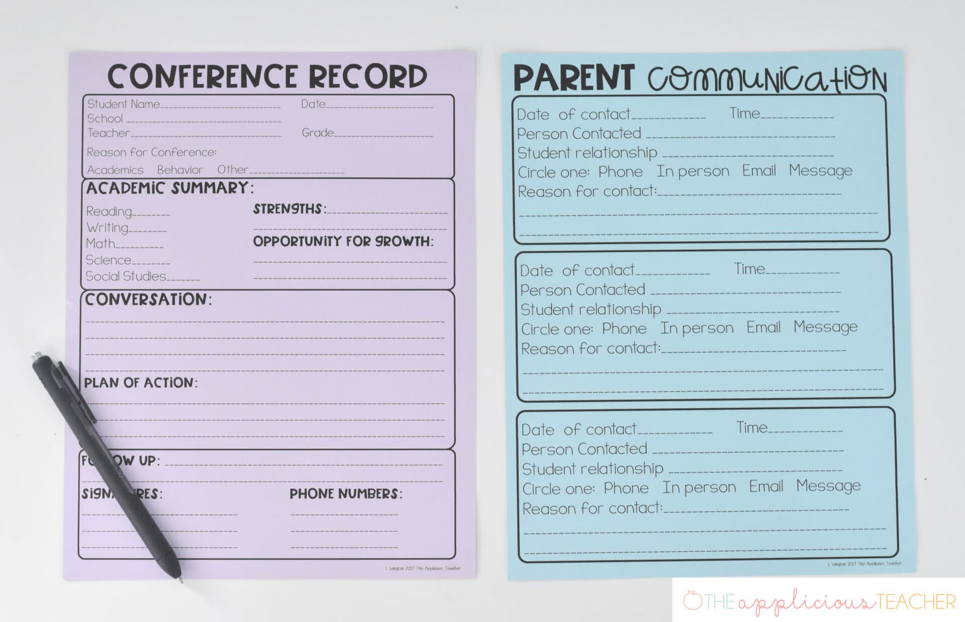 school forms and checklists-3 - The Applicious Teacher