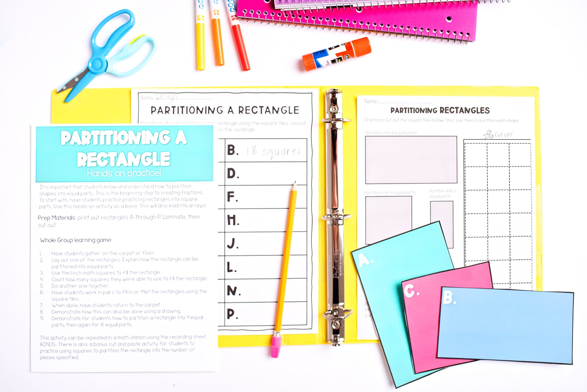 partitioning rectangles activities - The Applicious Teacher