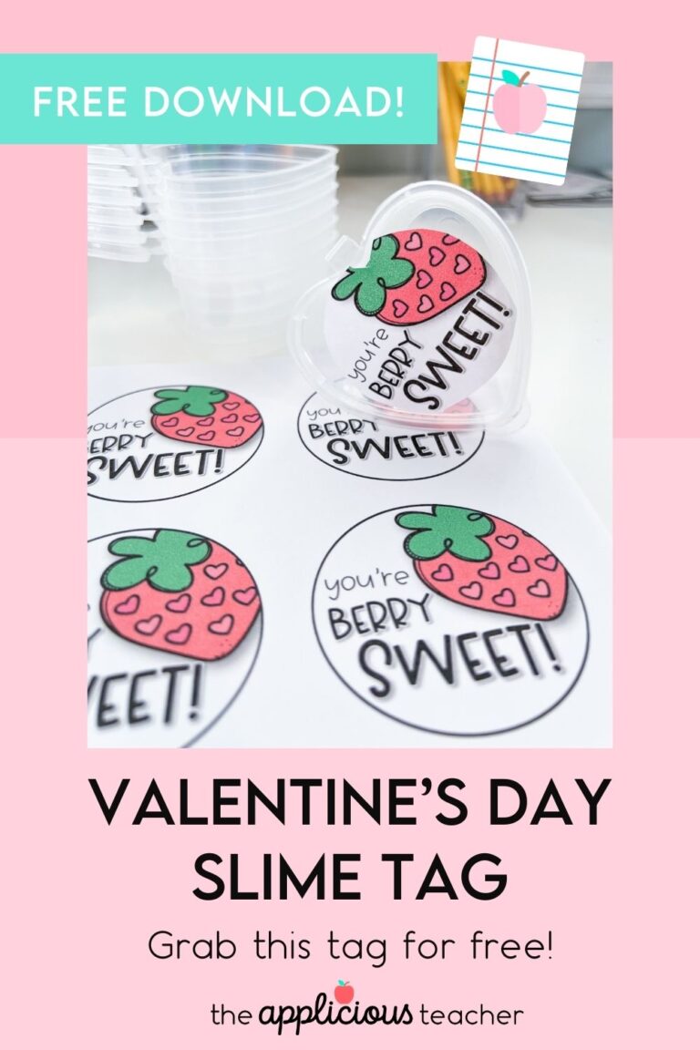 Easy Classroom Valentine's Day Glitter Slime