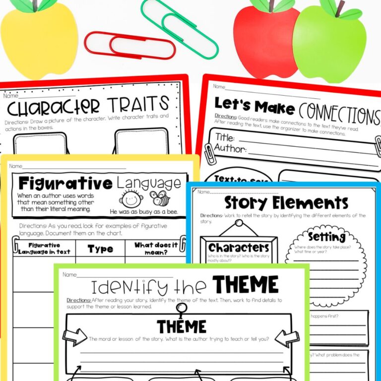 Reading Graphic Organizers for ANY BOOK! - The Applicious Teacher