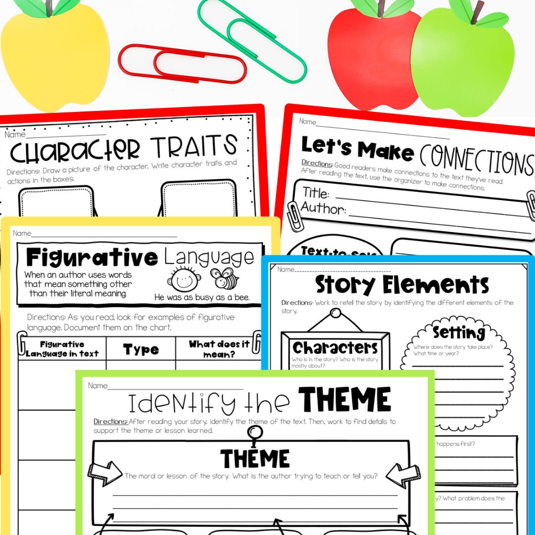 Reading Graphic Organizers for ANY BOOK! - The Applicious Teacher