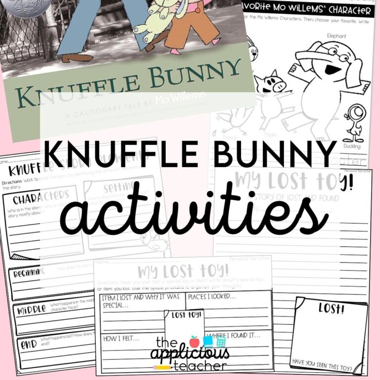 My Knuffle Bunny Activities Week! - The Applicious Teacher