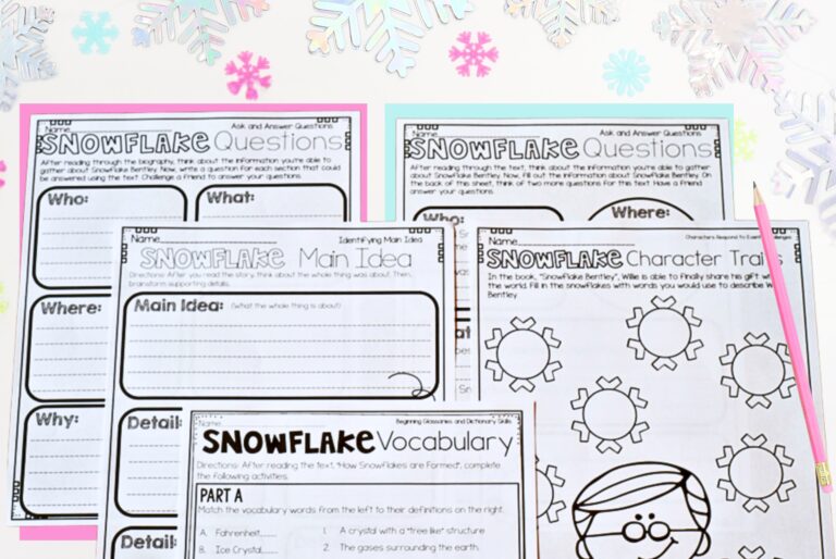 Snowflake Bentley Activities - The Applicious Teacher